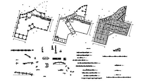 D Cad Drawing Of C Construction System Autocad Software Cadbull