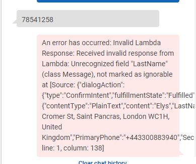 Invalid Lambda Response Received Invalid Response From Lambda Unrecognized Field Issue
