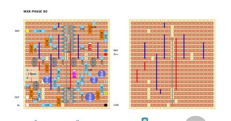 Guitar Effects Vero Point To Point Tag Board Layouts MXR Phase