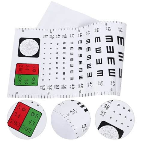 Standard Visual Eye Exam Chart Eye Testing Chart Household Visual Test Wall £5 29 Picclick Uk