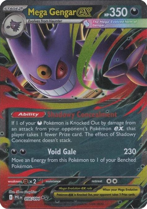Mega Gengar Ex Me02 Phantasmal Flames Pokemon