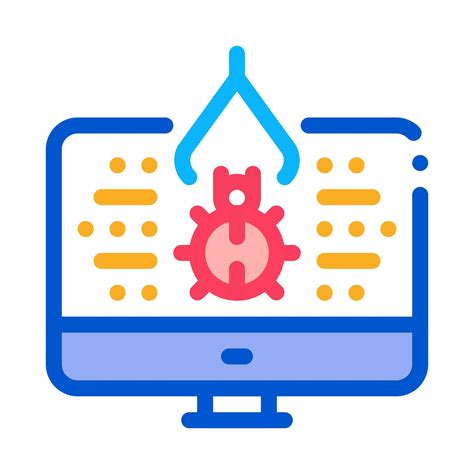 repair program bug icon vector outline illustration 17437800 vector art