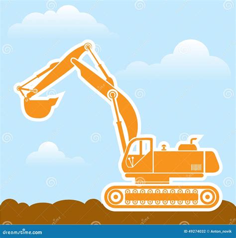 Excavator Vector Stock Vector Illustration Of Clip Modern 49274032