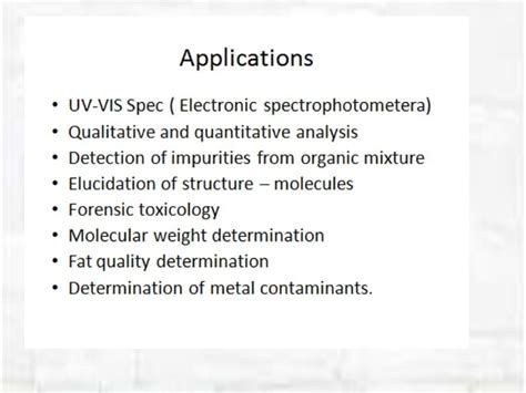 Uv Visible Spectroscopy PPTX Physics Science