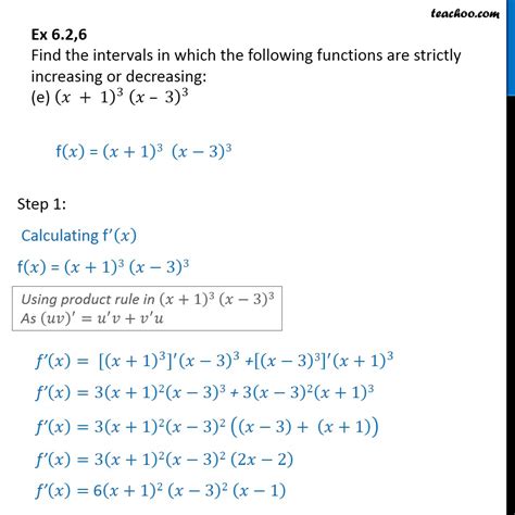 Ex 6 2 6 Find Intervals In Which Functions Strictly Increasing