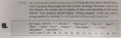 Solved ArrayIndexOutOfBoundsException Using The Arrays Shown Below Course Hero