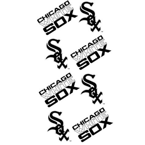 Chicago White Sox 8 Pack Waterless Temporary Tattoos
