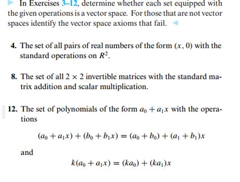 linear algebra in exercises3 12 determine whether each set equipped