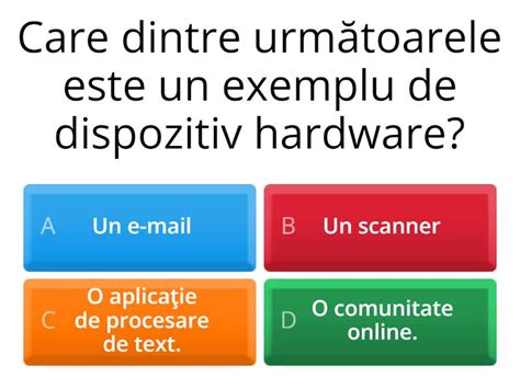 componentele unui sistem de calcul quiz