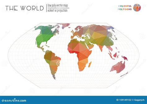Abstract Geometric World Map Stock Vector Illustration Of Graph International 159149152