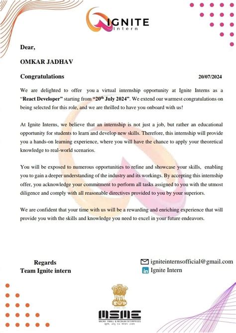 Omkar Jadhav On Linkedin Newbeginnings Reactjs Frontenddeveloper Internship Ignite