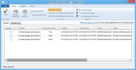 Locating Files With No Inherited Or Explicit Permissions On Windows