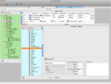 Screenshots Firewall Builder