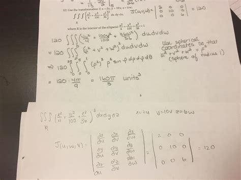 Calculus 3 Transformations The Printed Info Is The Problem And Worked Calculus 3 Transformations The Printed Info Is The Problem And Worked