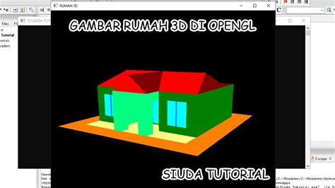 Project Opengl Gambar Rumah 3d Di Opengl Menggunakan Bahasa C Youtube