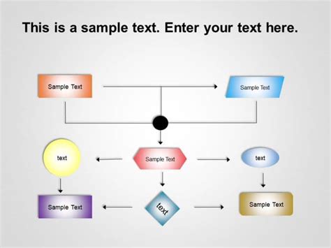 Phase Flow Chart Horizontal PowerPoint Template