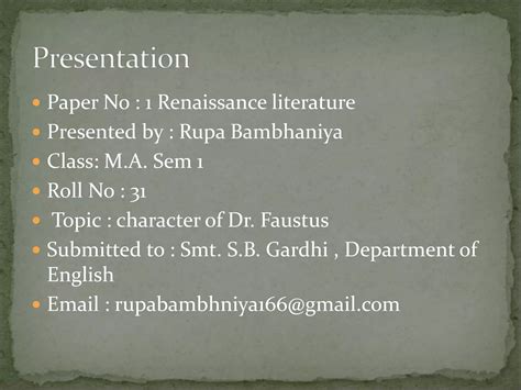 Charecter Of Dr Faustus Ppt