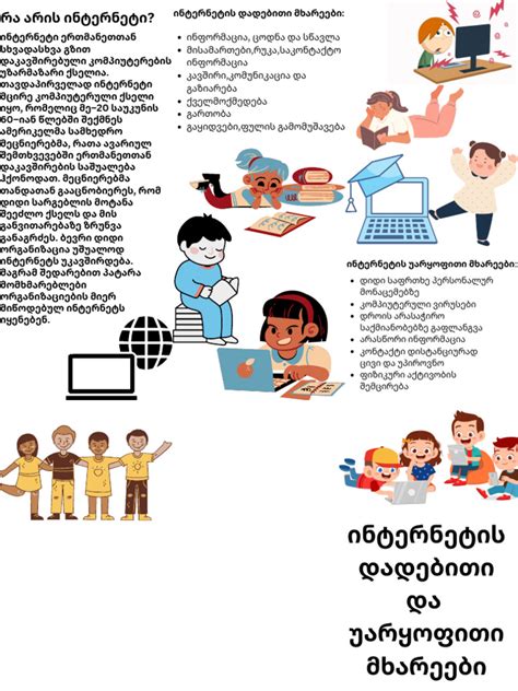 ინტერნეტის დადებითი და უარყოფითი მხარეები Pdf
