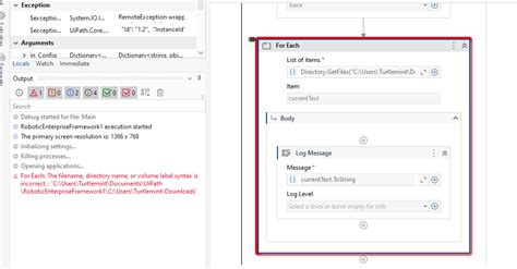 Error While Using Get File Function In Uipath Activities Uipath