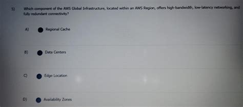 solved which component of the aws global infrastructure