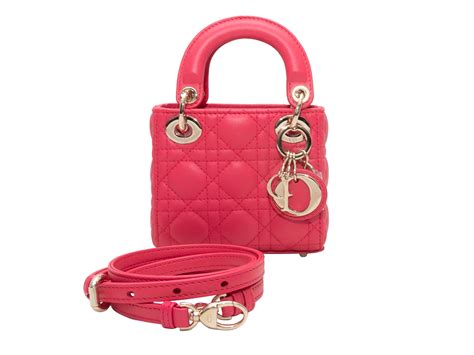 Hot Pink Christian Dior Mini Lady Dior Bag For Sale At 1stdibs