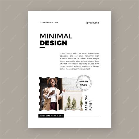 평면 디자인 미니멀리스트 포스터 템플릿 무료 벡터