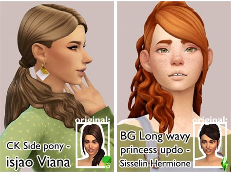 HAIR OVERRIDE DEFAULT REPLACEMENT CONVERSIONS PART V Wavy Bangs Wavy