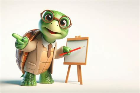 Premium Photo Turtle Teacher Conducts A Lesson Place For Text