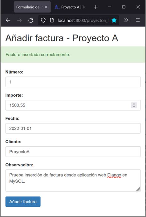 Añadir Formulario Para Insertar Registro En Tabla Mysql Usando Framework Django Y Python