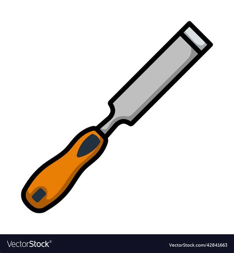 Icon Of Chisel Royalty Free Vector Image VectorStock
