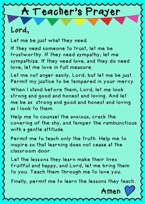 Teachers Prayer For Strength And Guidance