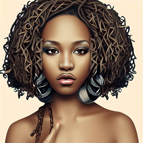 Hip Hop Black Woman 3d Art · Creative Fabrica