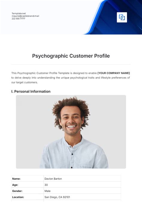 Free Customer Profile Templates To Edit Online And Print