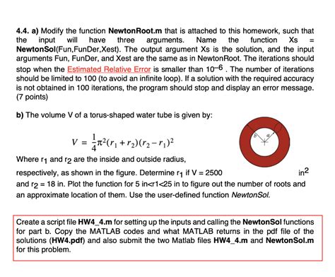 44 A Modify The Function Newtonrootm That Is