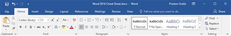 Word 2016 And 2019 Cheat Sheet Computerworld