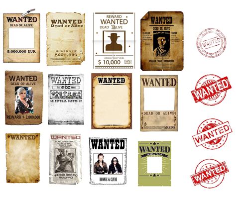 Western Wanted Png Poster Cowboy Wild West Fonts Instant Download