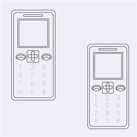 Mobile Phone Set Vector Line Art Eps Vector Art At Vecteezy