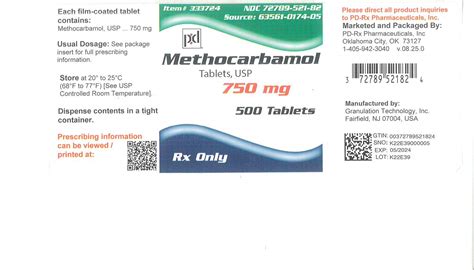 Dailymed Methocarbamol Tablets Usp 750 Mg Methocarbamol Tablet