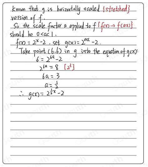 Solved Fx2x 2 And G Is A Horizontally Scaled Version Of F The Functions Are Graphed Where