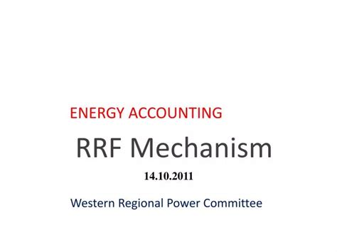 PPT RRF Mechanism PowerPoint Presentation Free Download ID 1451539