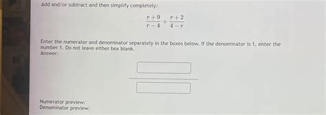 Solved Add And Or Subtract And Then Simplify Chegg