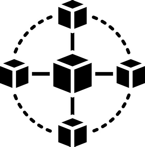 Blockchain Icon In Black And White Color 24252694 Vector Art At Vecteezy