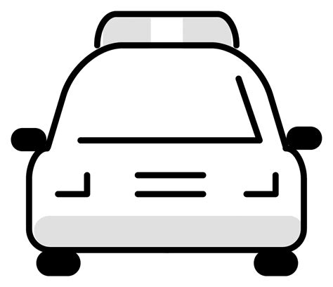 Oncoming Police Car Emoji Coloring Page Free Printable