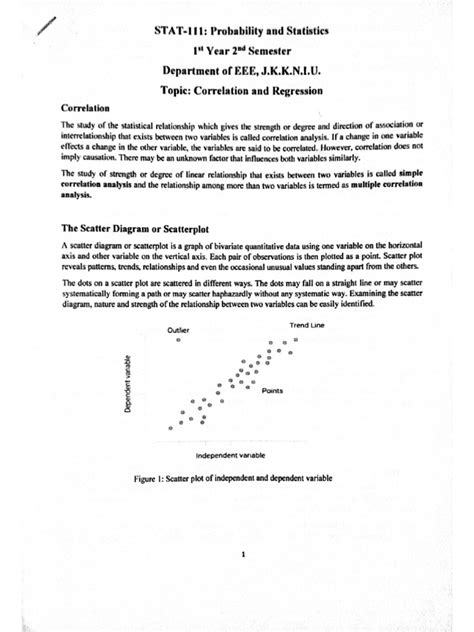 Stat 111 C1 Corelations And Regression Pdf