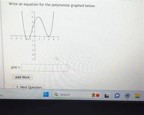 Solved Write An Equation For The Polynomial Graphed Below