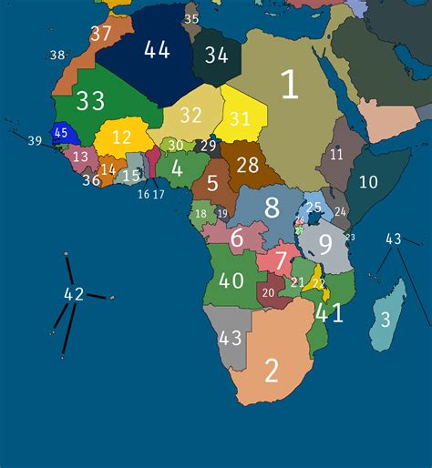 Africa Map With Country Names