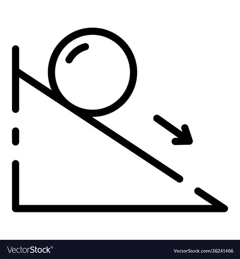 Friction Force Icon Outline Style Royalty Free Vector Image