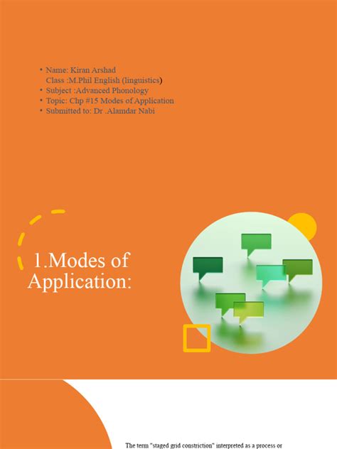 Chp 15 Modes Of Application Pdf Stress Linguistics Word