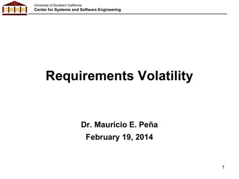 Requirements Volatility Software Engineering Ii