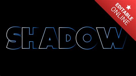 Shadow Text Effect Editable Template Font Generator